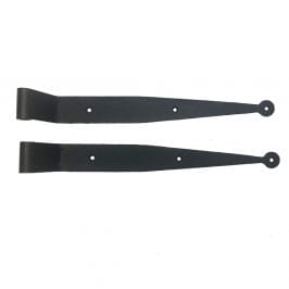 17 Inch Strap Hinge Pair W/O Pintles - 1.5" Offset - John Wright
