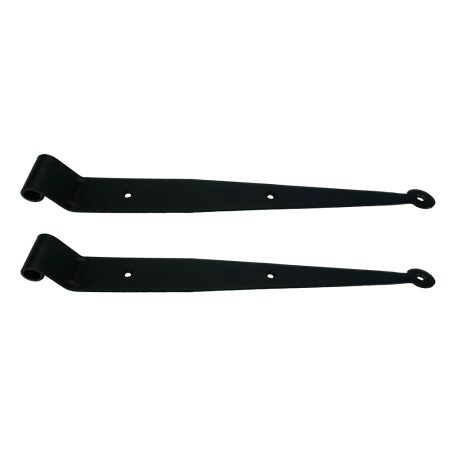 12 Inch Strap Hinge Pair W/O Pintles - 1" Offset - John Wright